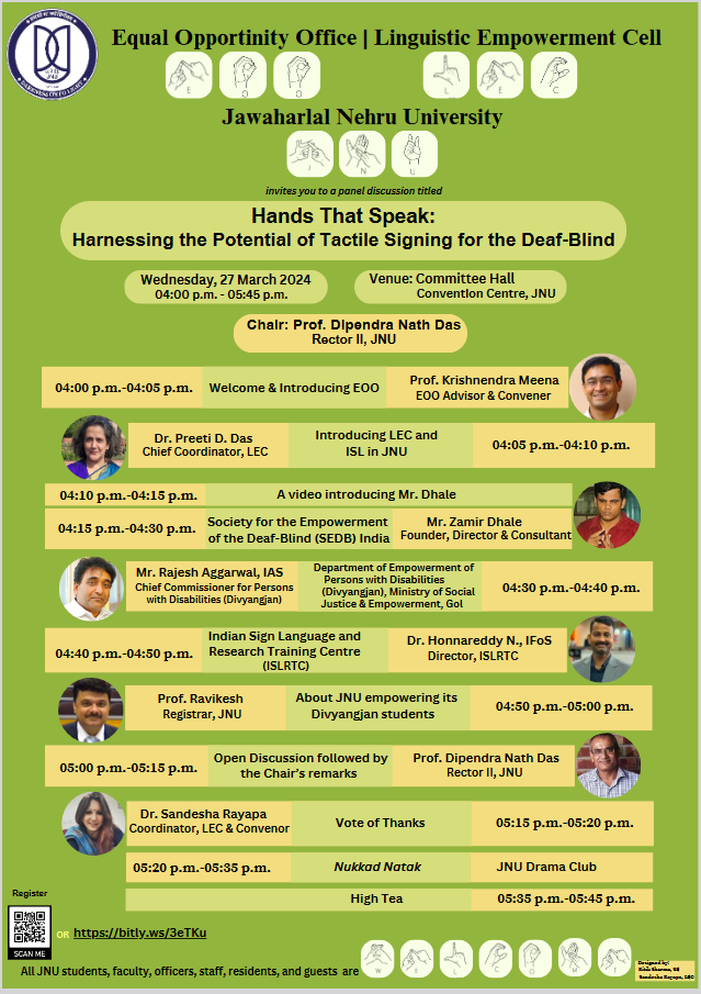 LEC and EOO are organising a panel discussion on "Hands That Speak ...